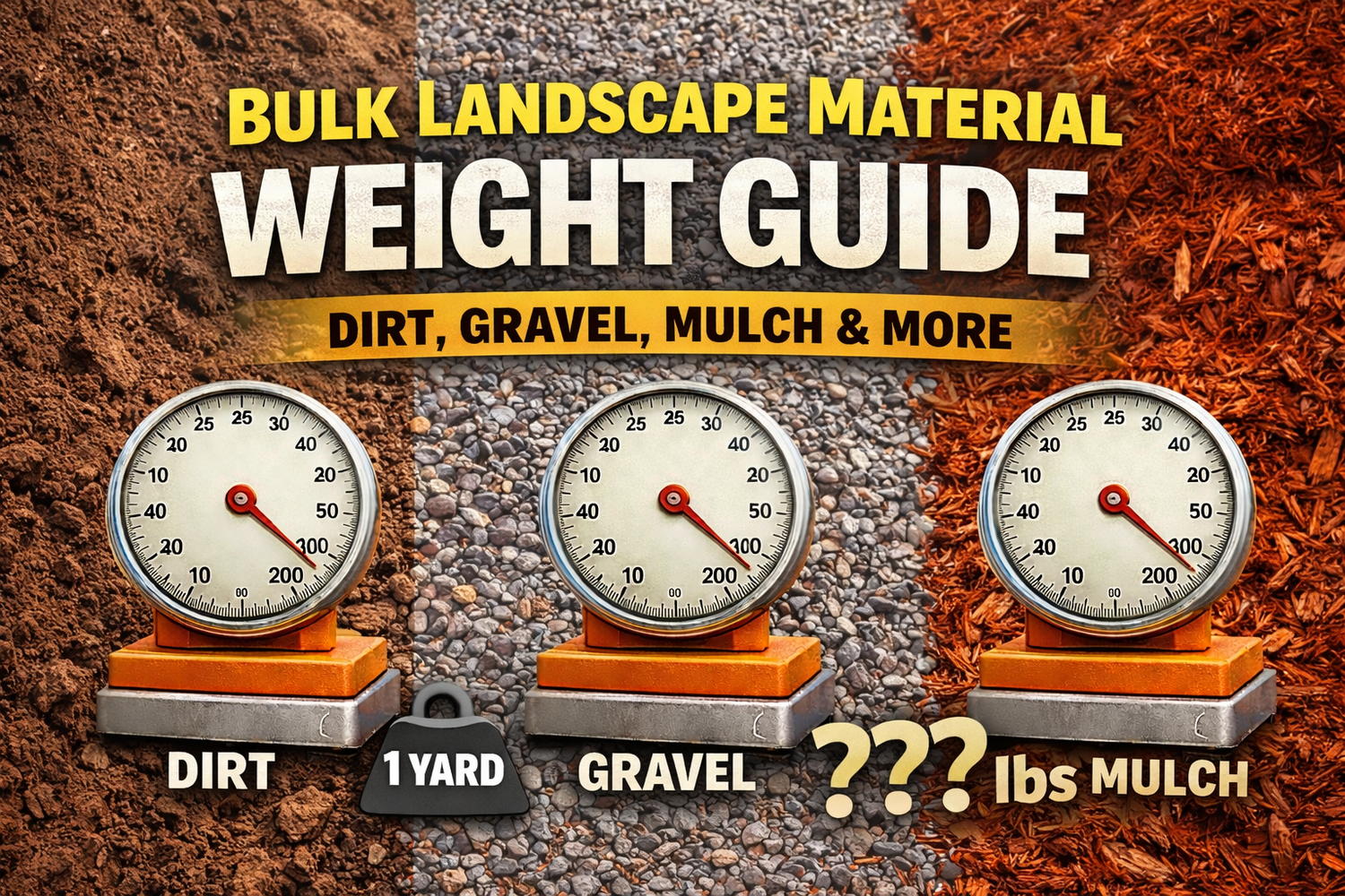 Bulk Landscape Material Weight Guide: Dirt, Gravel, Mulch & More – Ottr ...